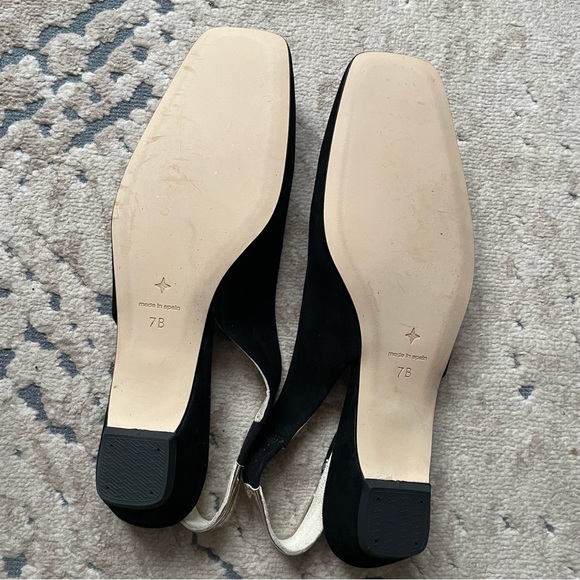 Tuckernuck | Shoes | Tuckernuck Black Suede Olivia Slingback Flatsnever ...